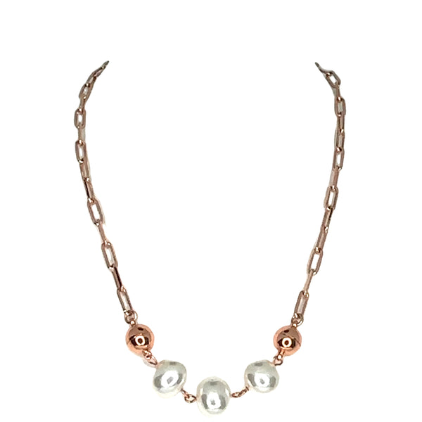 Feature Connector - TRIPLE Shell Pearl - cream - Maria Nicola