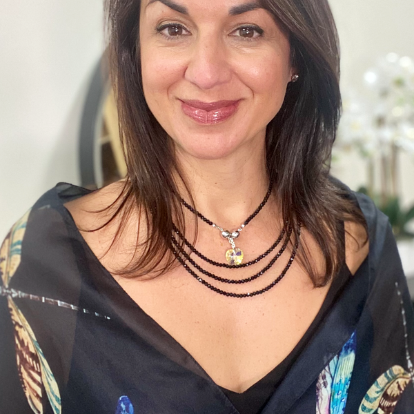 10 Way Necklace - Black Crystal - Maria Nicola