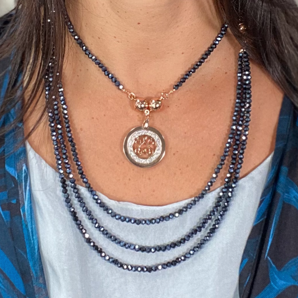 10 Way Necklace - Midnight Crystal - Maria Nicola