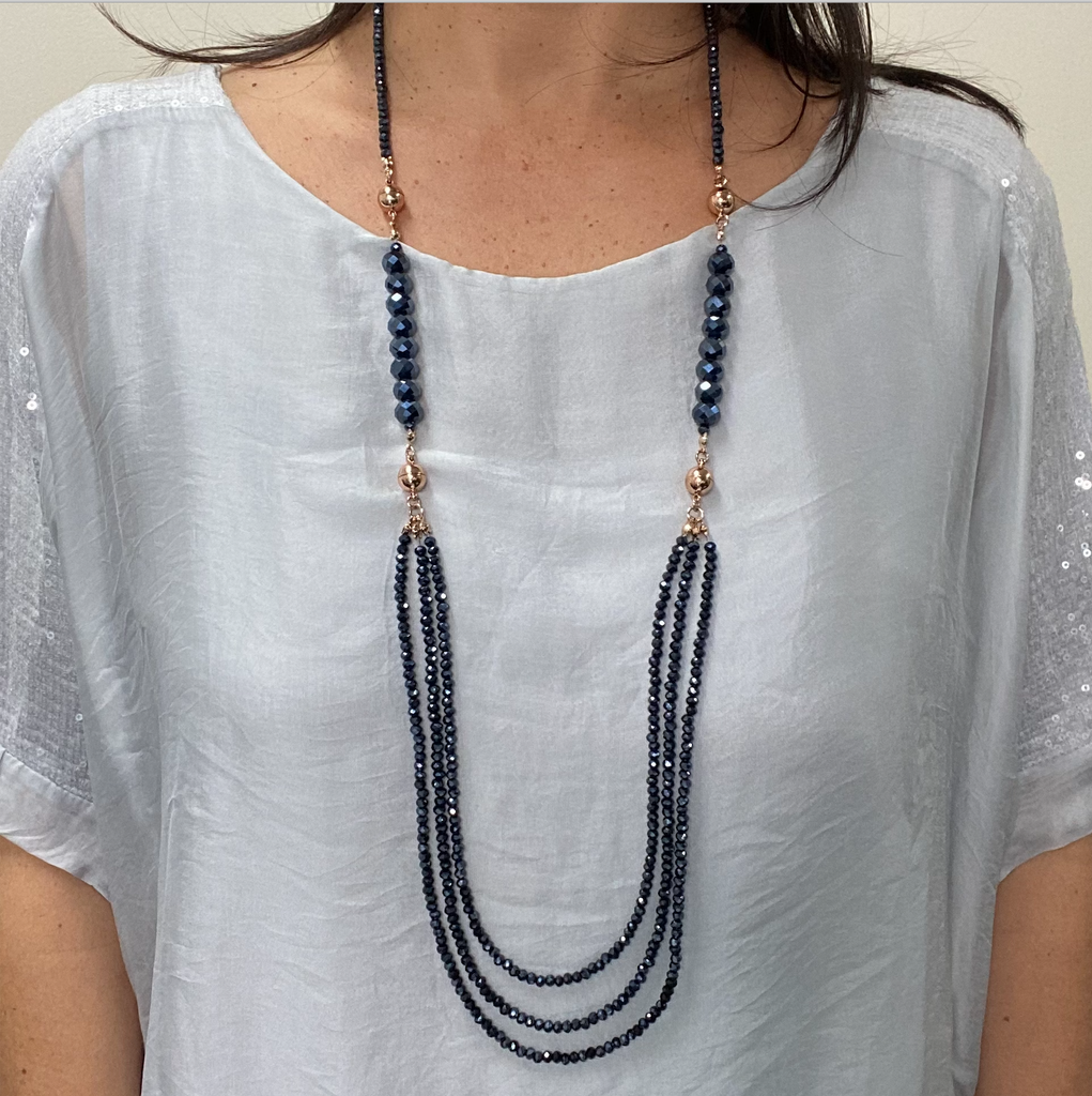 10 Way Necklace - Midnight Crystal - Maria Nicola